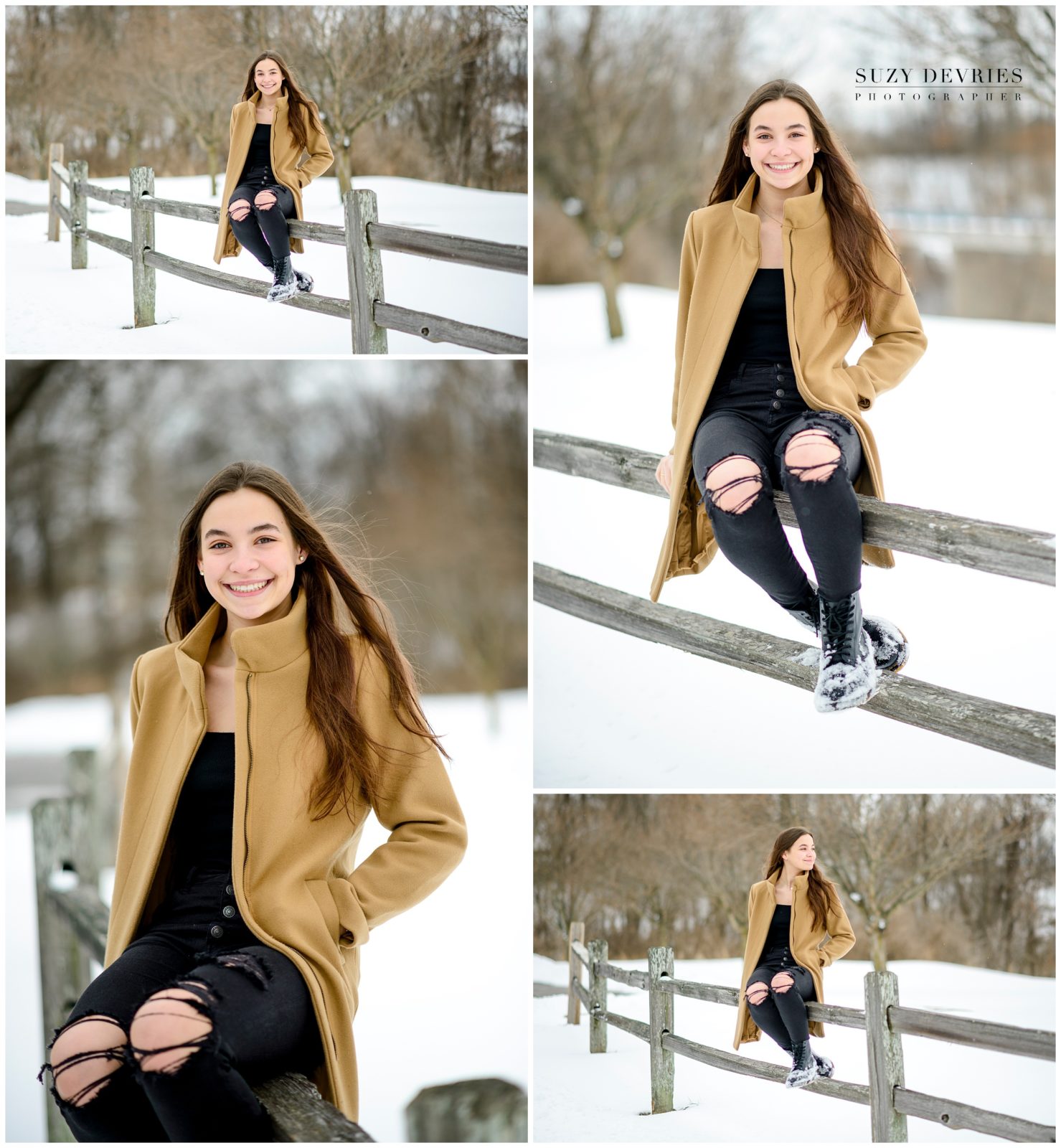 Senior Snow Photography | Taylor » suzydevriesphotography.com